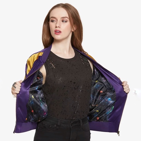 Marvel | Jackets & Coats | Her Universe Marvel Avenger Thanos Bomber ...